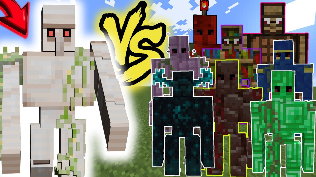 IRON GOLEM VS ALL GOLEM │ MINECRAFT MOB FIGHT - YouTube