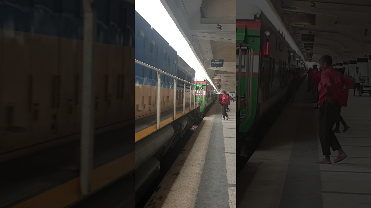 Suborno Express Train Entering Komolapur Railway Station, Dhaka - YouTube