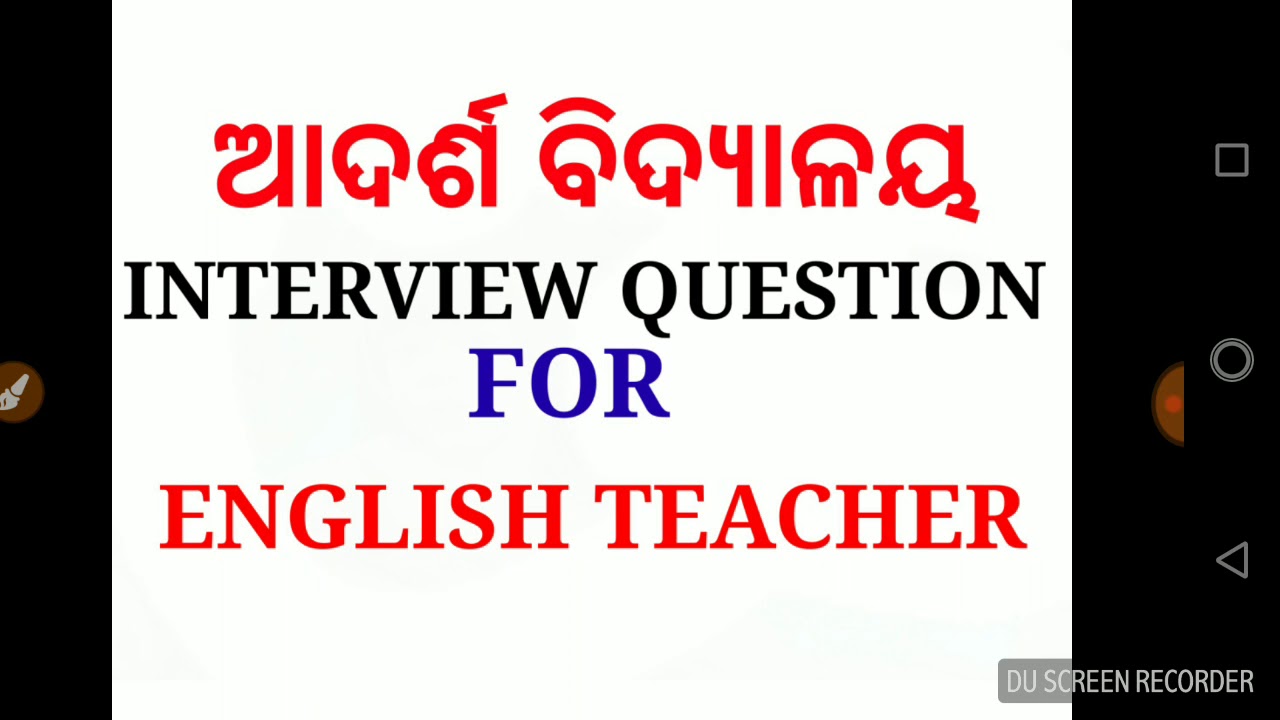 ENGLISH TEACHER INTERVIEW QUESTION FOR OAVS 2018 YouTube english-teacher-interview-question-for-oavs-2018-youtube