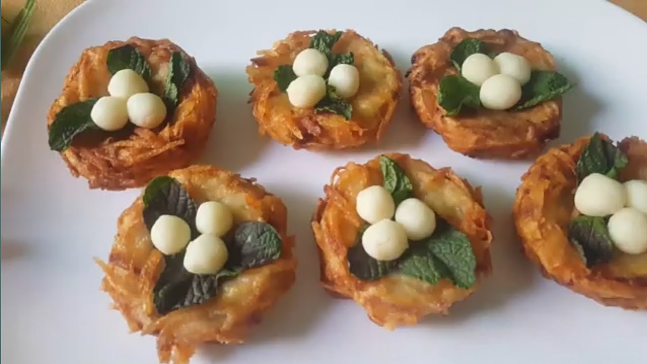Bird nest recipe with potato | Evening Snacks | snacks recipes at home ...