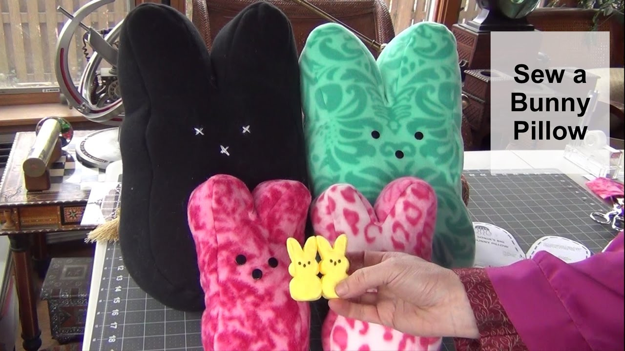Sew a Bunny Pillow (large and small, with patterns) - YouTube