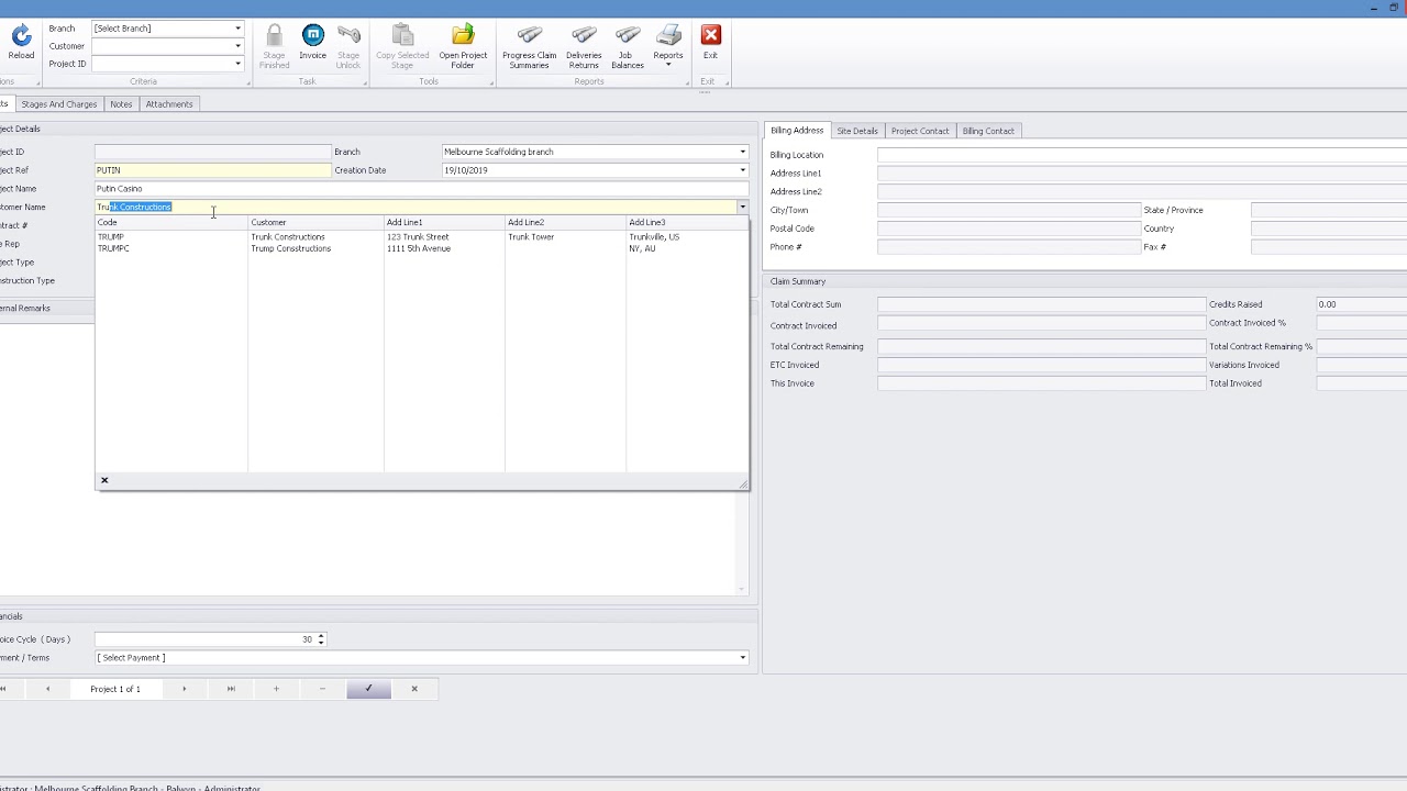 iRent® ERP - Projects - How to view and Create Projects in iRent - YouTube