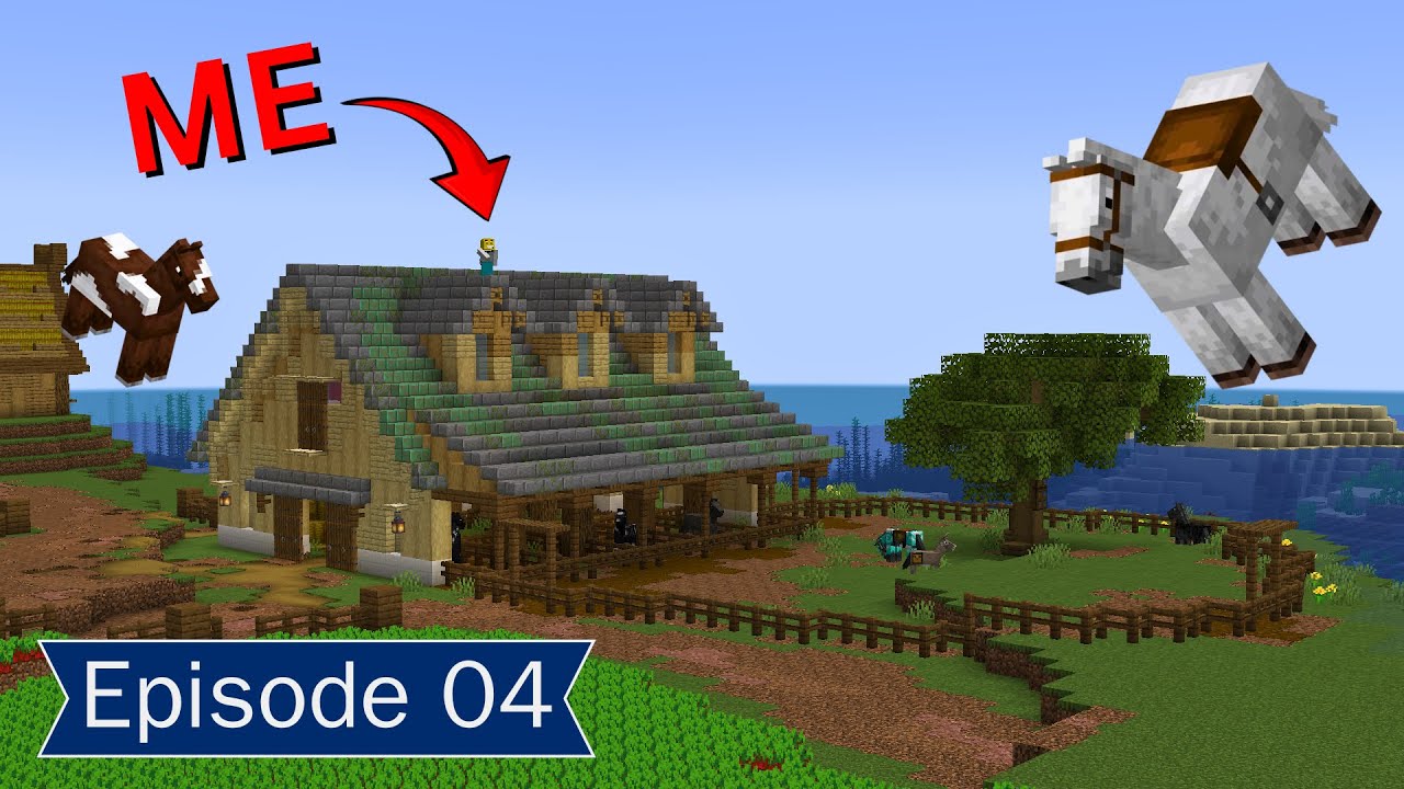 Building a Horse Stable in Minecraft Survival - YouTube