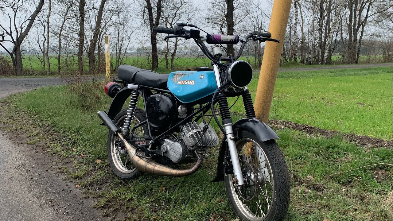 Simson 90ccm/wheelies/raw sound - YouTube