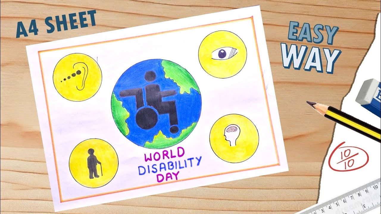 I Tried World Disability day drawing//Disability day poster//World ...
