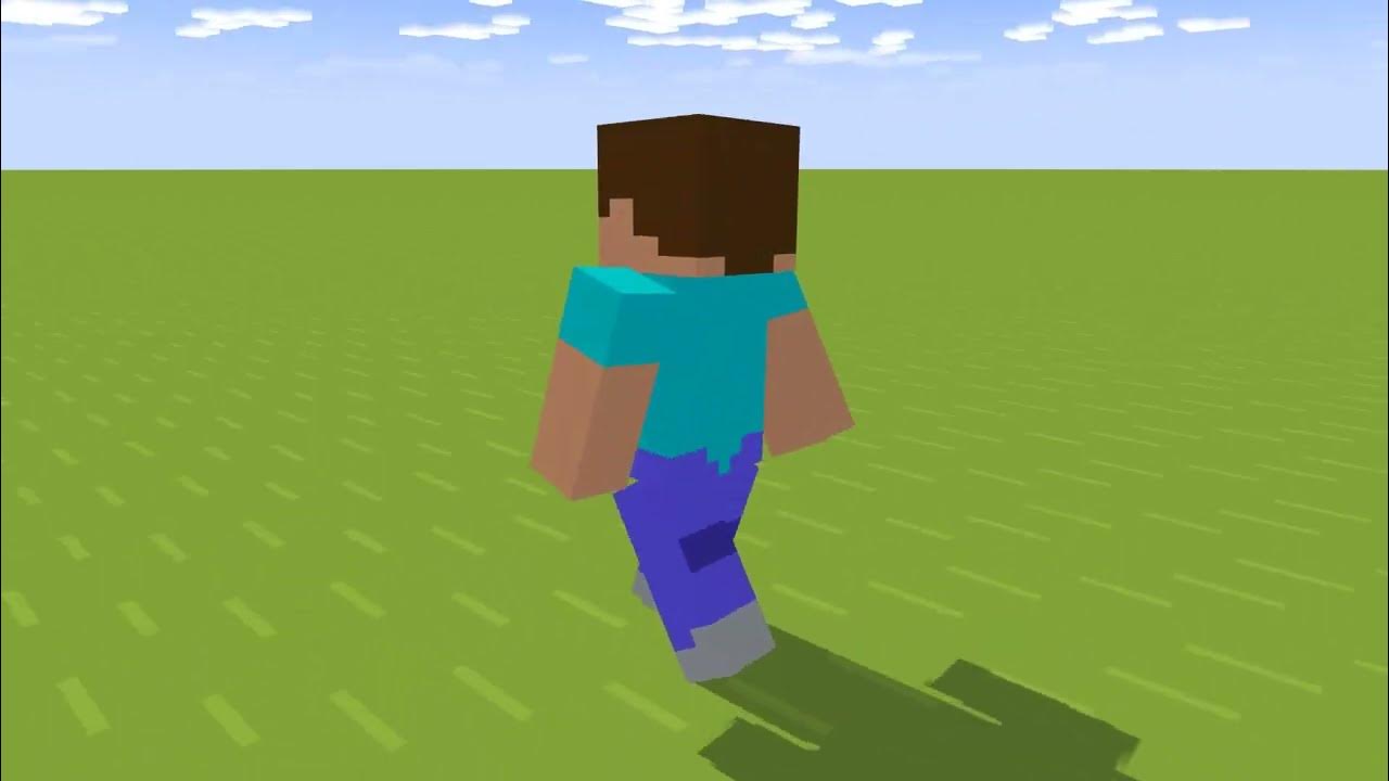 Mojang style walk-cycle (Mine-imator) - YouTube