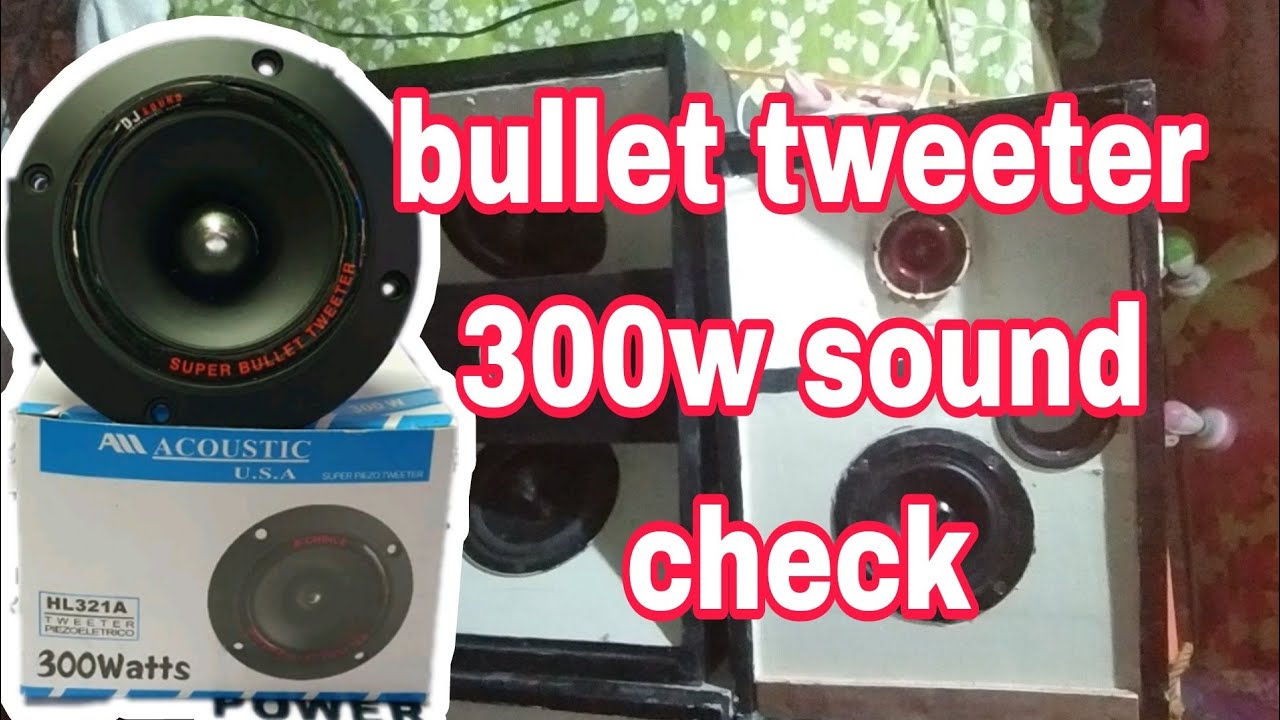 bullet tweeter 300w sounds check - YouTube