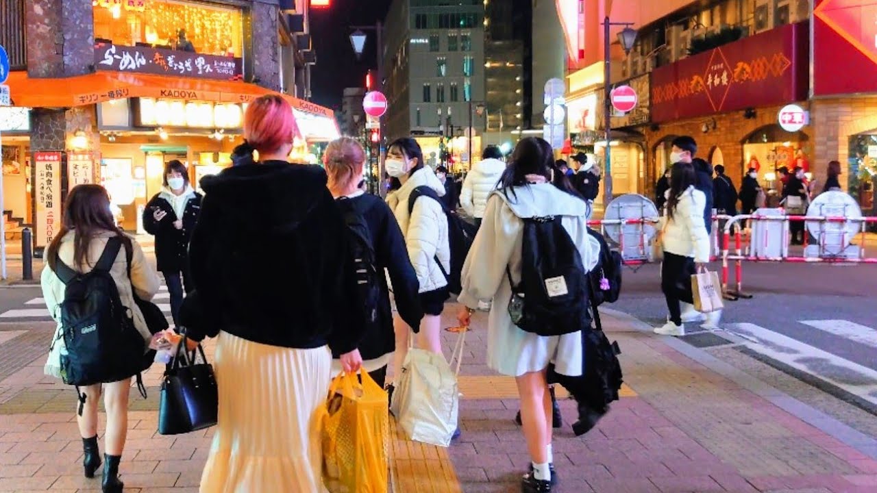 Fukuoka City Walking Tour๐๐4k Walk Alone Diary ๏ธ Tenjin To Nakasu