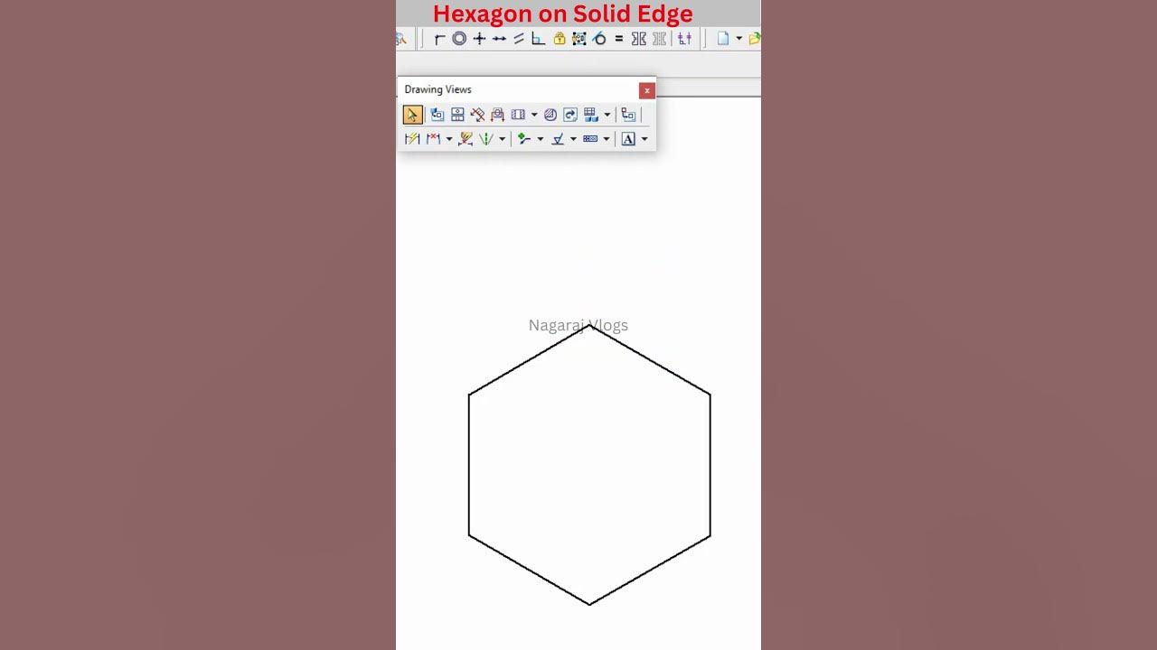How to construct a regular Hexagon in Solid Edge using Macros. - YouTube