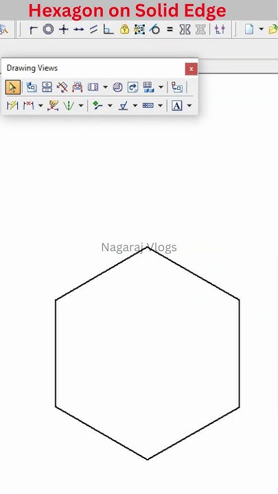 How to construct a regular Hexagon in Solid Edge using Macros. - YouTube