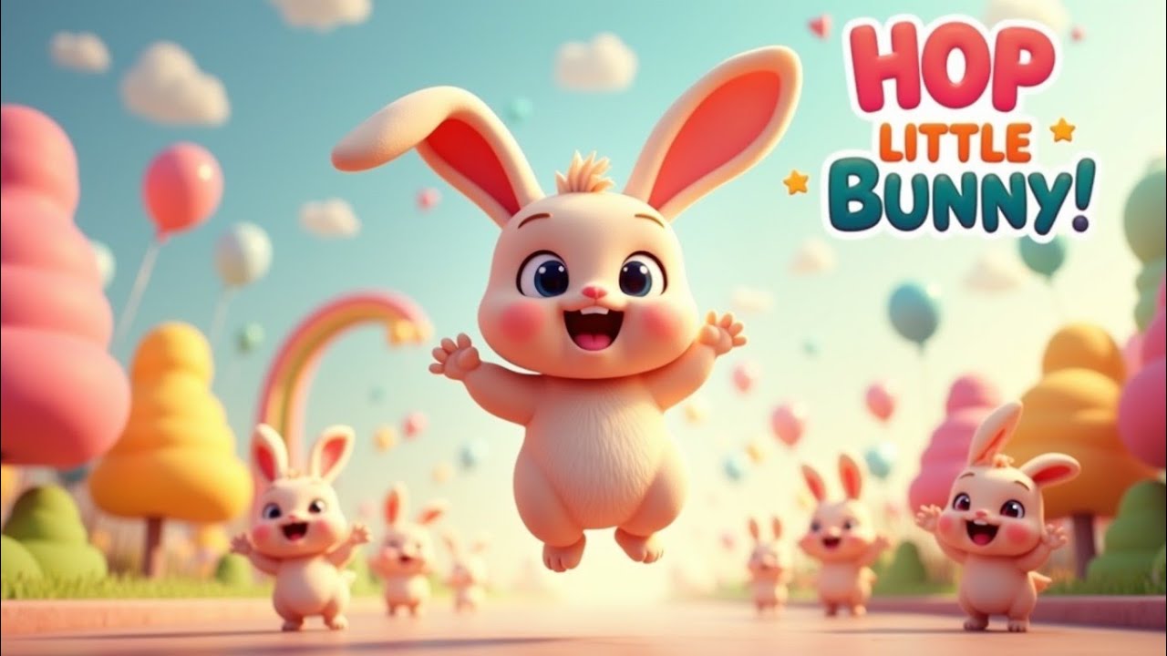 Hop Hop Hop Little 🐇 Jump & Laugh|| Funny Bunny Song for Toddlers | # ...