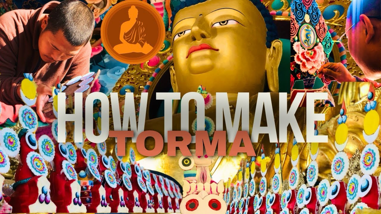 Nala monk are making torma,All buddhist monk regroup , and prepare for ...