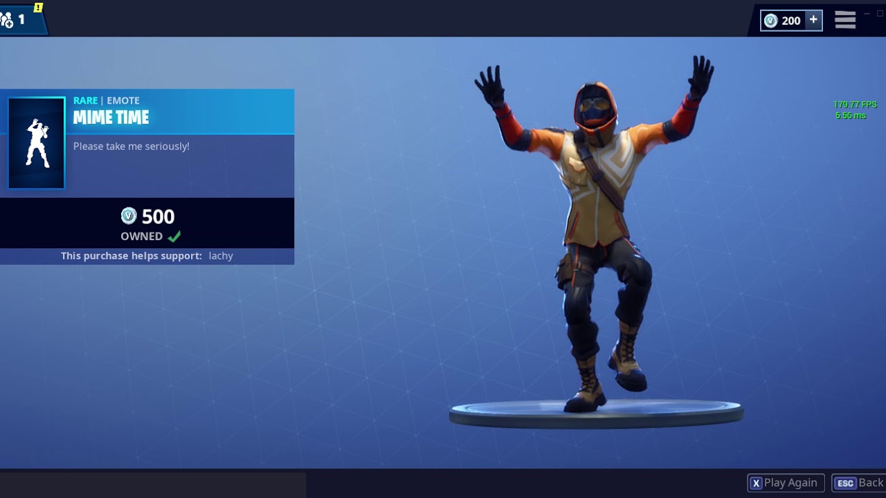 Thanks Fortnite for the Mime Emote - YouTube
