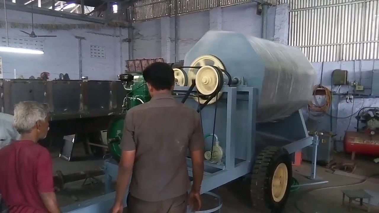 Turmeric polisher (oil engine type) - YouTube
