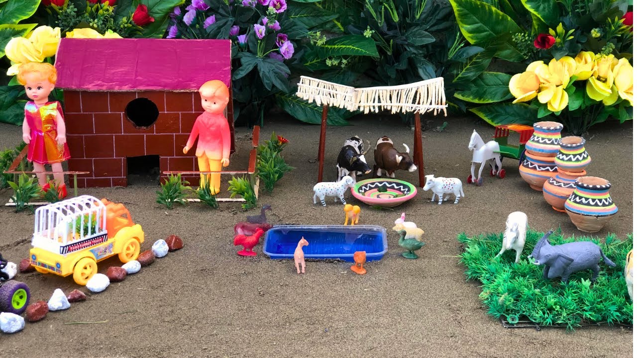 DIY How To Make Cow Shed | Animals House | - YouTube