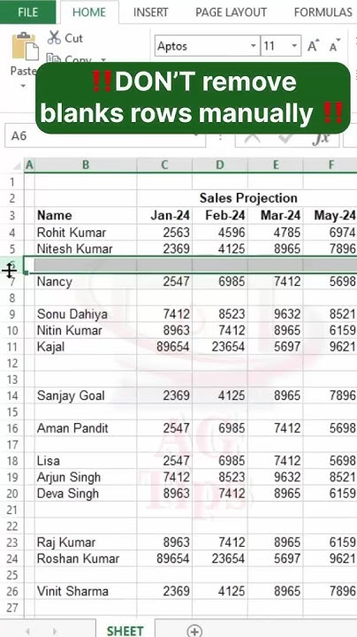 Remove Blanks in Excel‼️ #excel #exceltips #msoffice #accounting #exceltricks #ppt #spreadsheets ...