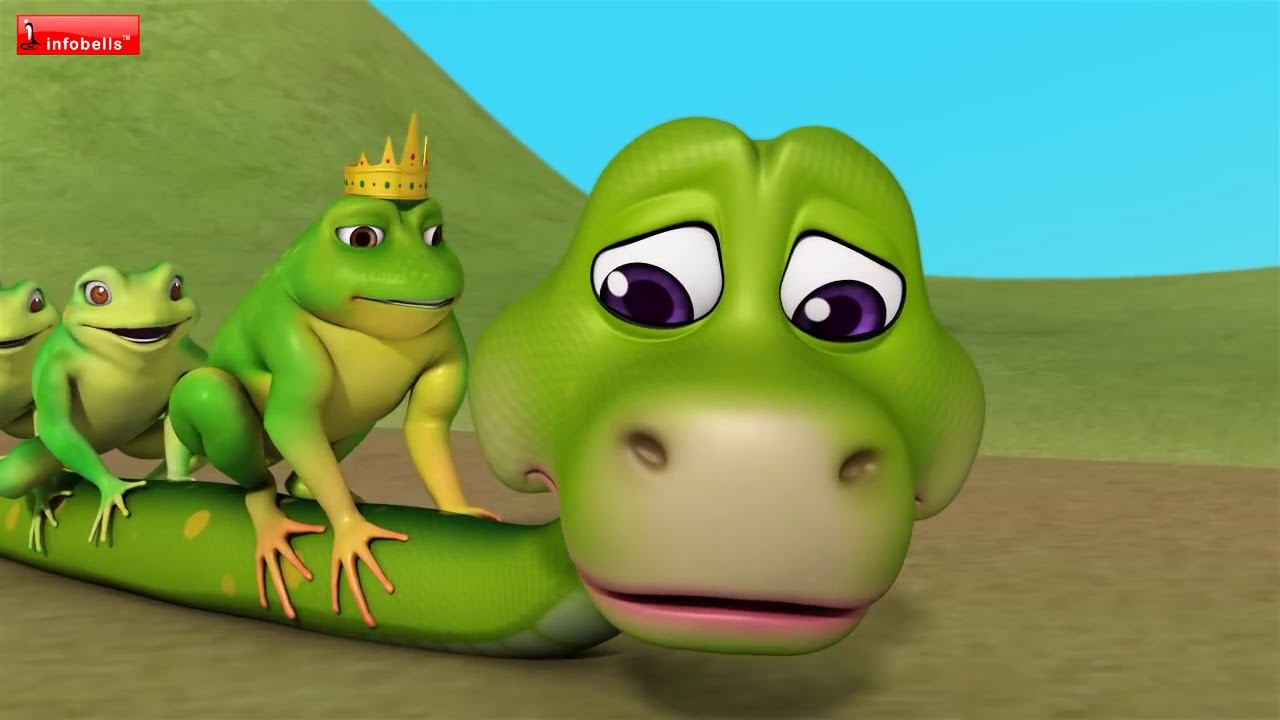 The Frog and the Cunning Snake Hindi Kahaniya Hindi Stories for Kids ...