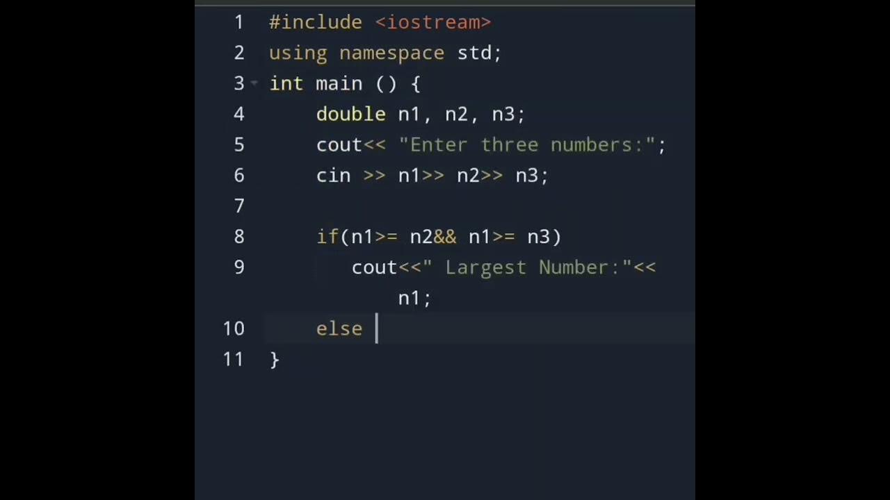 C++ Program to Find Largest Number Among Three Numbers in 50 X Speed 🥵 ...