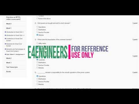 Smart Grid Basics To Advanced Technologies NPTEL WEEK 1 ASSIGNMENT SOLUTION - YouTube