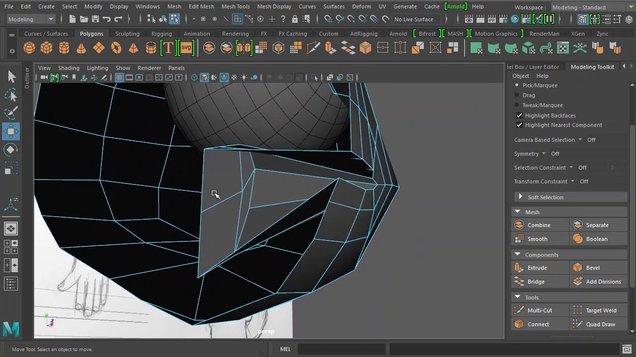 Maya Basic Man Head 004 - YouTube