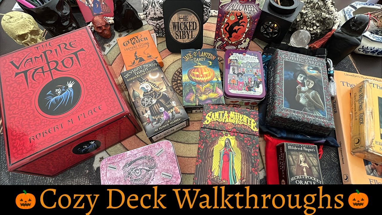 My Halloween Tarot & Oracle Deck Collection | Gentle Cozy Walkthrough ...