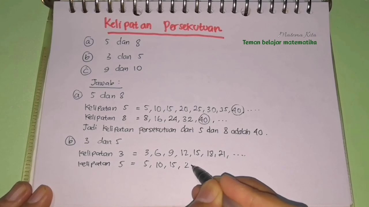 Kelipatan Persekutuan Dari Dua Bilangan Matematika SD YouTube