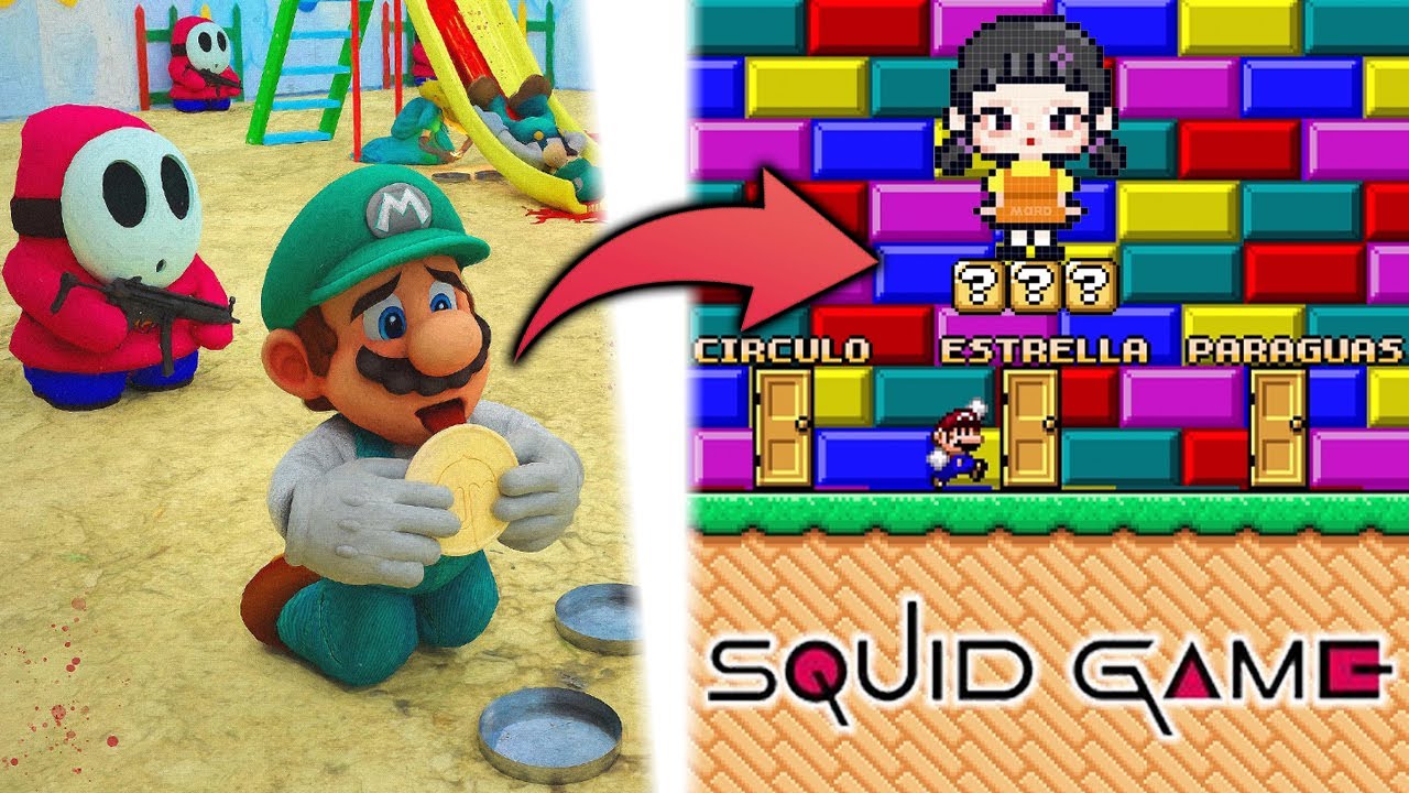 Recrearon Los Juegos del Calamar en Super Mario 4 Jugadores 😮 - YouTube