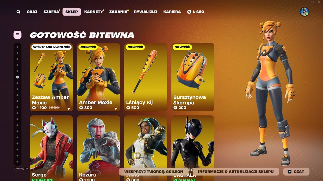 SKLEP FORTNITE 30.04.2025 *NOWY SKIN AMBER MOXIE, NOWA SZAFKA REI, KONG ...