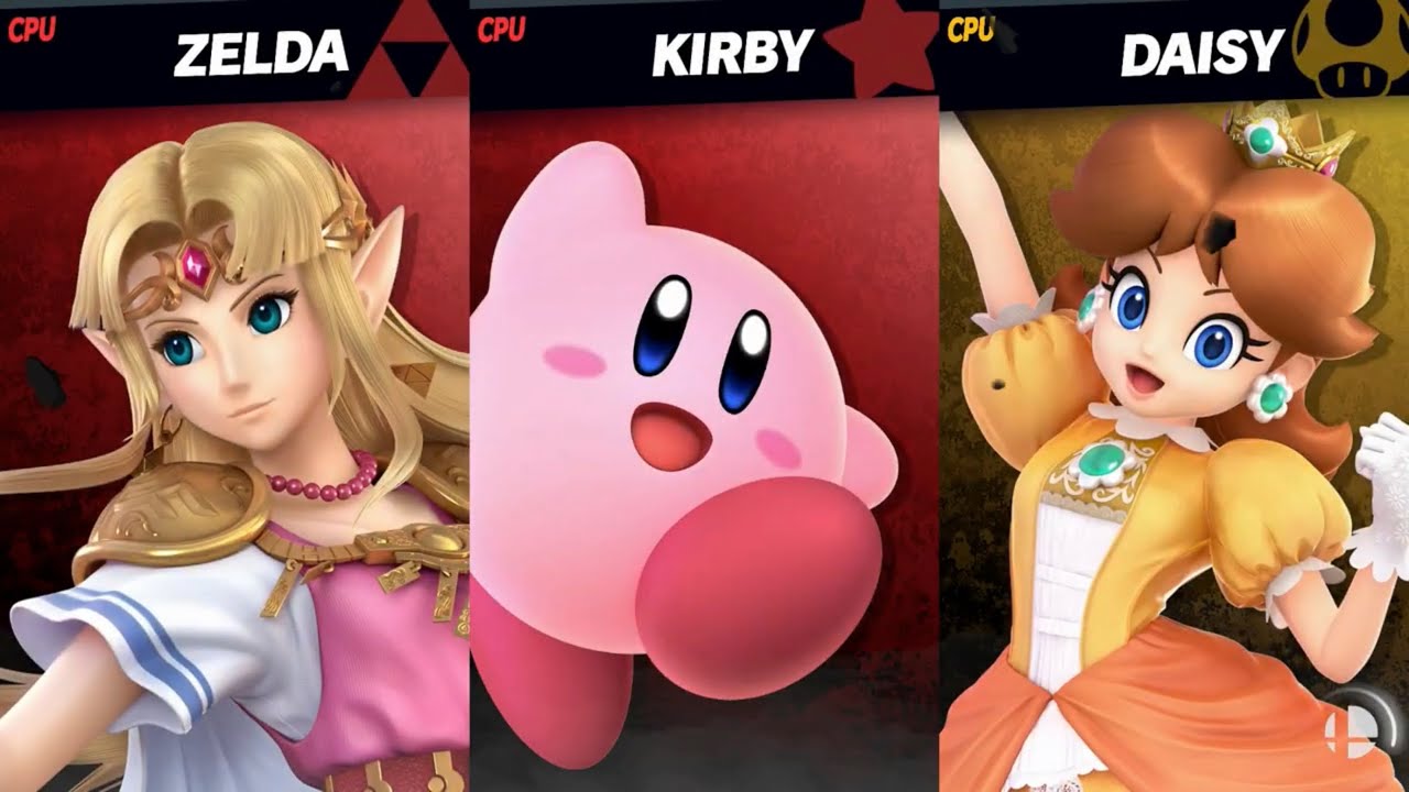 Super Smash Bros. Ultimate - Zelda & Kirby vs Daisy - YouTube