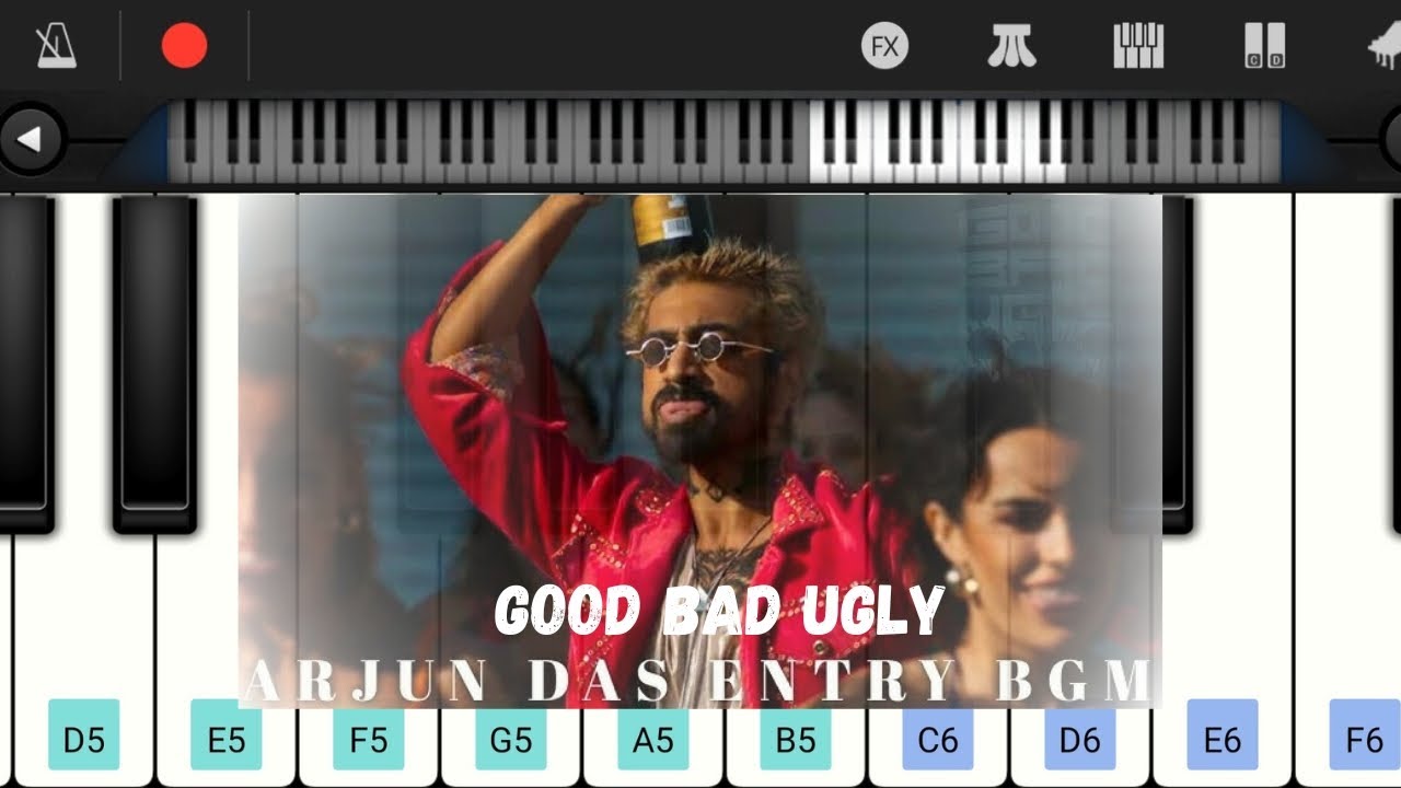 ARJUN DAS Entry Bgm piano notes | GOOD BAD UGLY | Otha ruba tharen ...