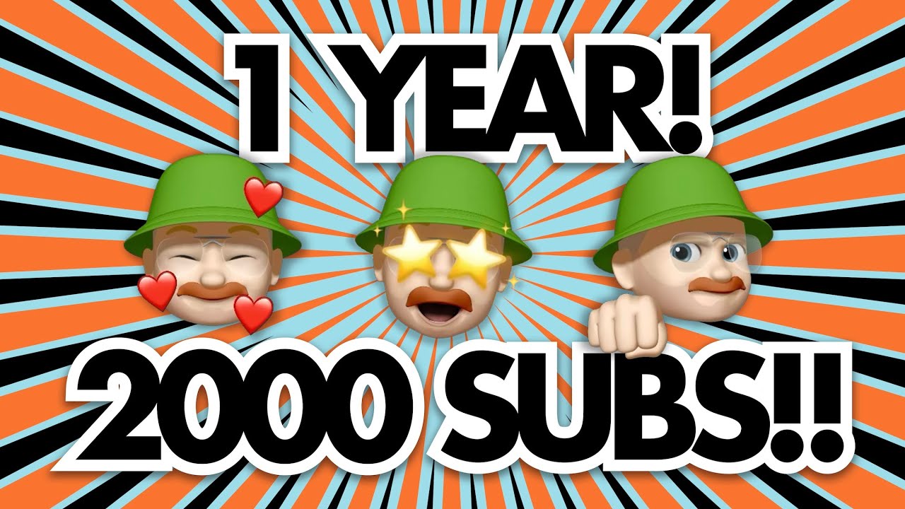 1 Year! 2000 Subs!! - YouTube