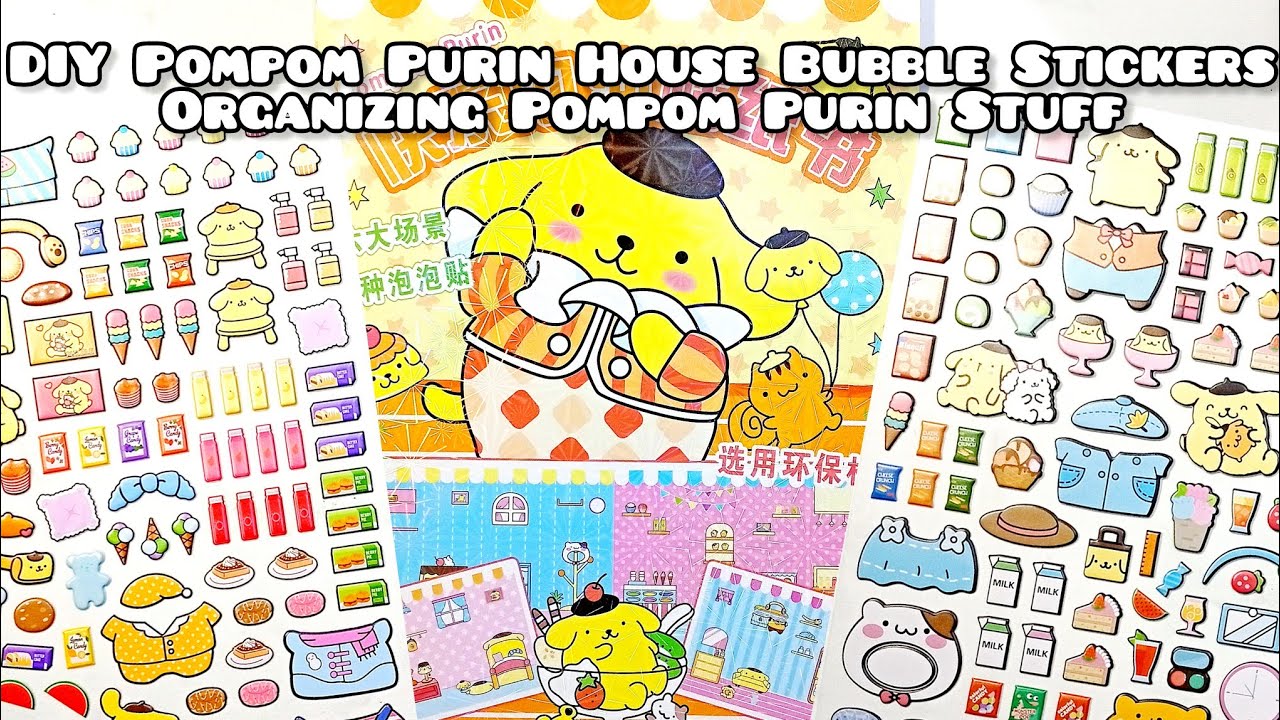 DIY Pompompurin House Bubble Stickers | Organizing Cute Pompompurin ...