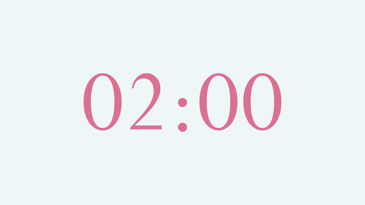 2-Minute Countdown Timer | Catskill White × Pale Violet Red - YouTube