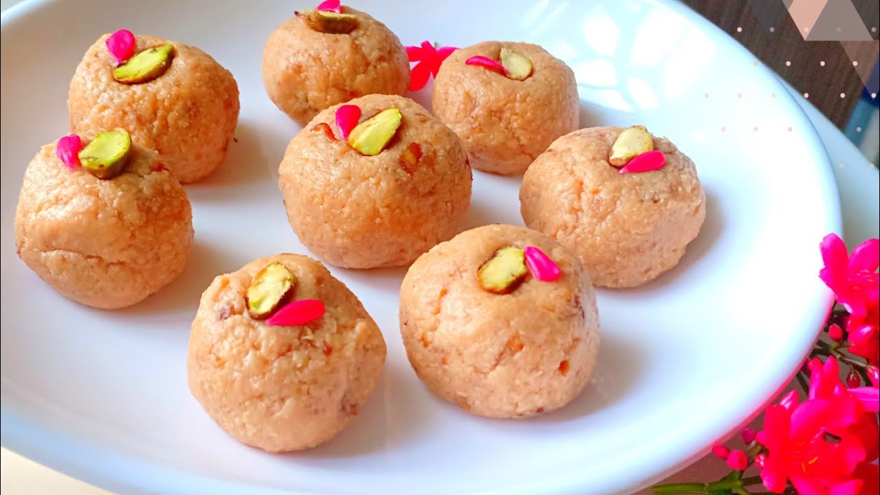 Gulkand Milk Sweet Recipe | Gulkand Milk Peda Recipe | Milk Sweet ...