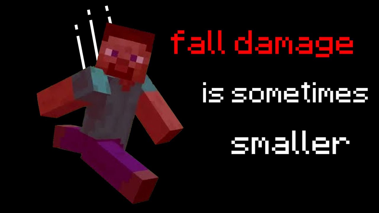 How is fall damage calculated in Minecraft - YouTube