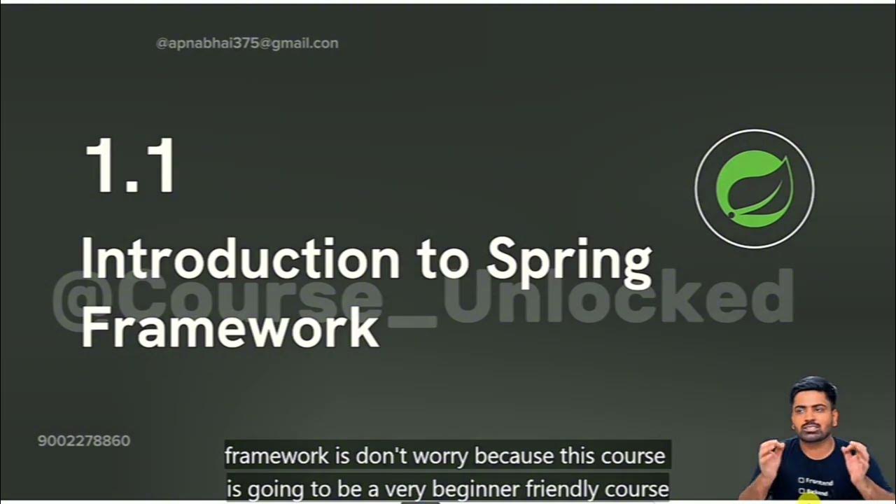 1.1 | Introduction To Spring Framework and IOC Container | Anuj Bhaiya Spring Boot 0-100 - YouTube
