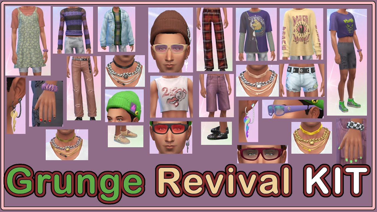 The Sims 4| What's inside?| Grunge Revival Kit - YouTube