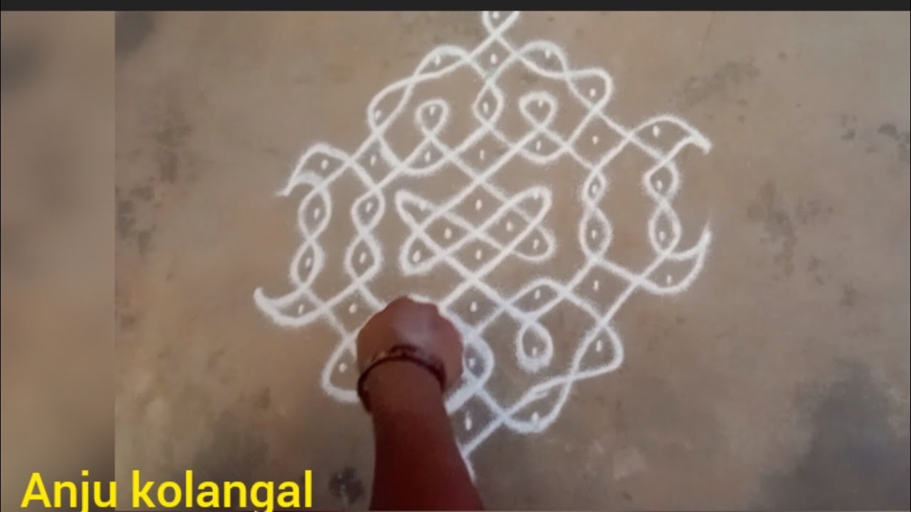 10*4 dots rangoli designs/kolam/kolangal/Pulli kolam/kambi kolam/simple ...