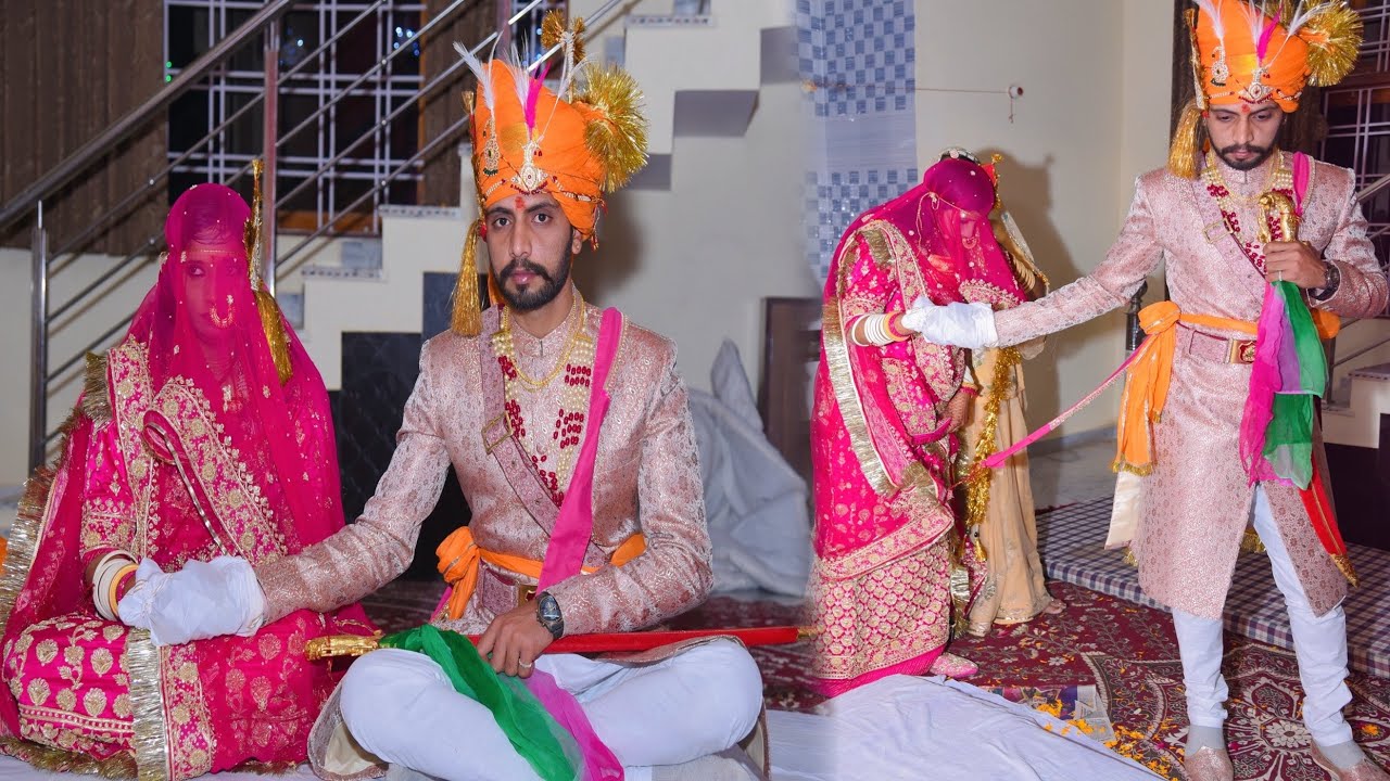 राजपुती शादी में फेरे कि रसम || राजपुती शादी के चार फेरे || Royal ...