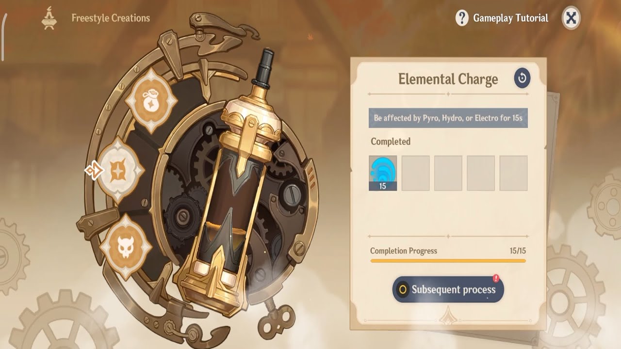 Be affected by pyro hydro or electro for 15s genshin impact - YouTube