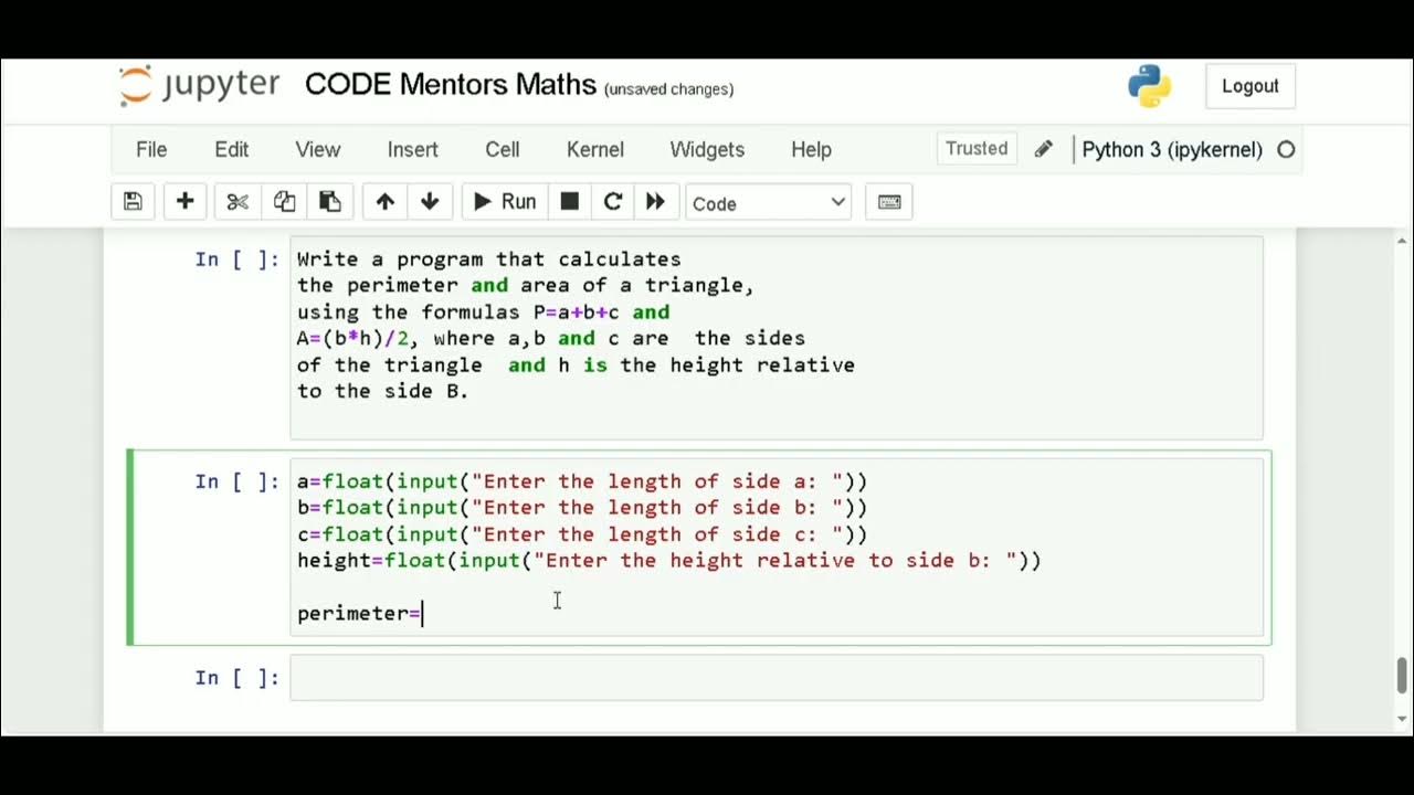 Learn to calculate triangle area in Python: A step-by-step guide - YouTube