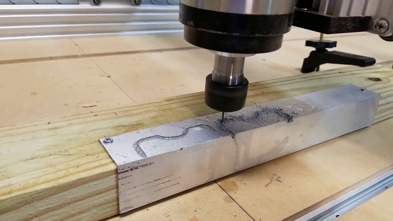 First time cutting aluminum with my Sphinx CNC Cbeam - YouTube