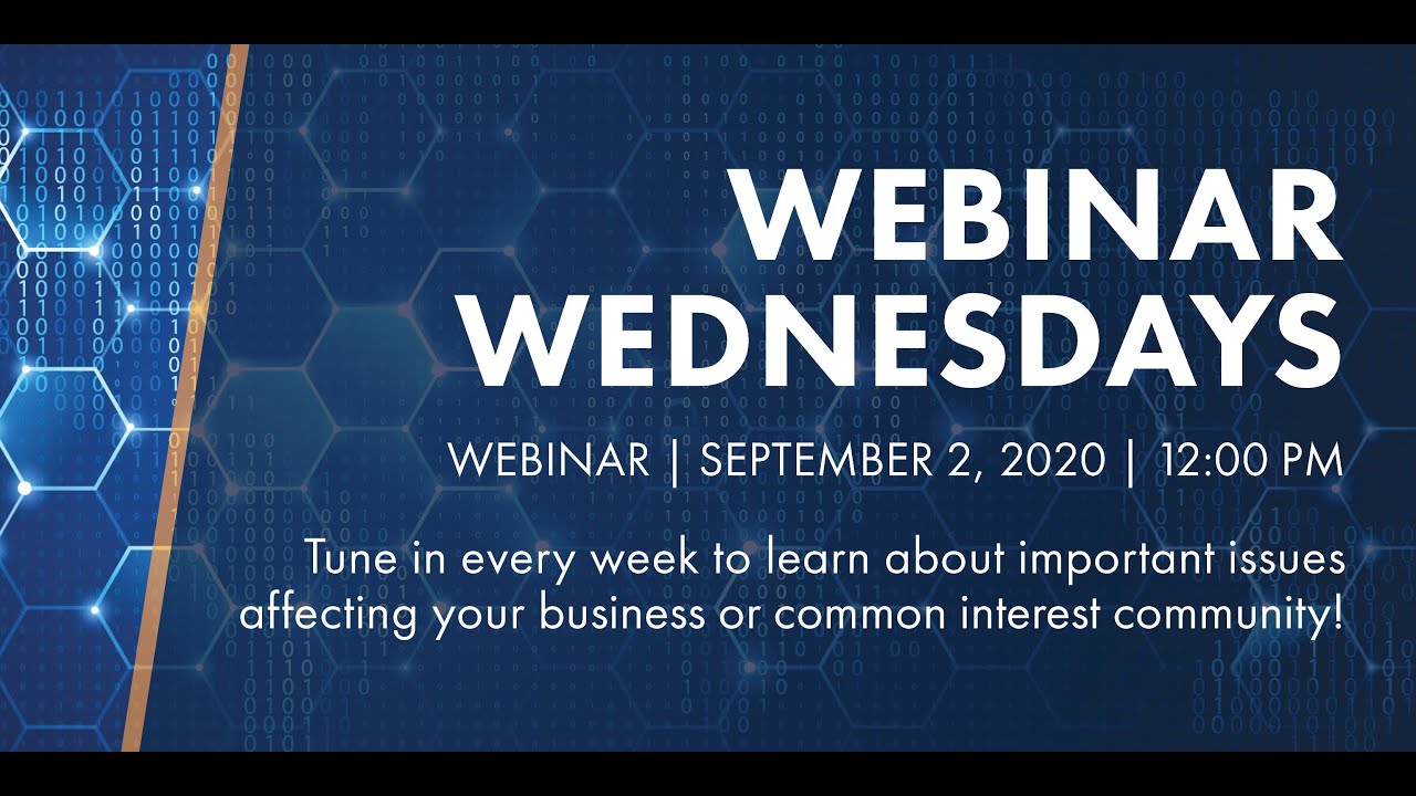 Webinar Wednesdays 9/2/2020 - YouTube