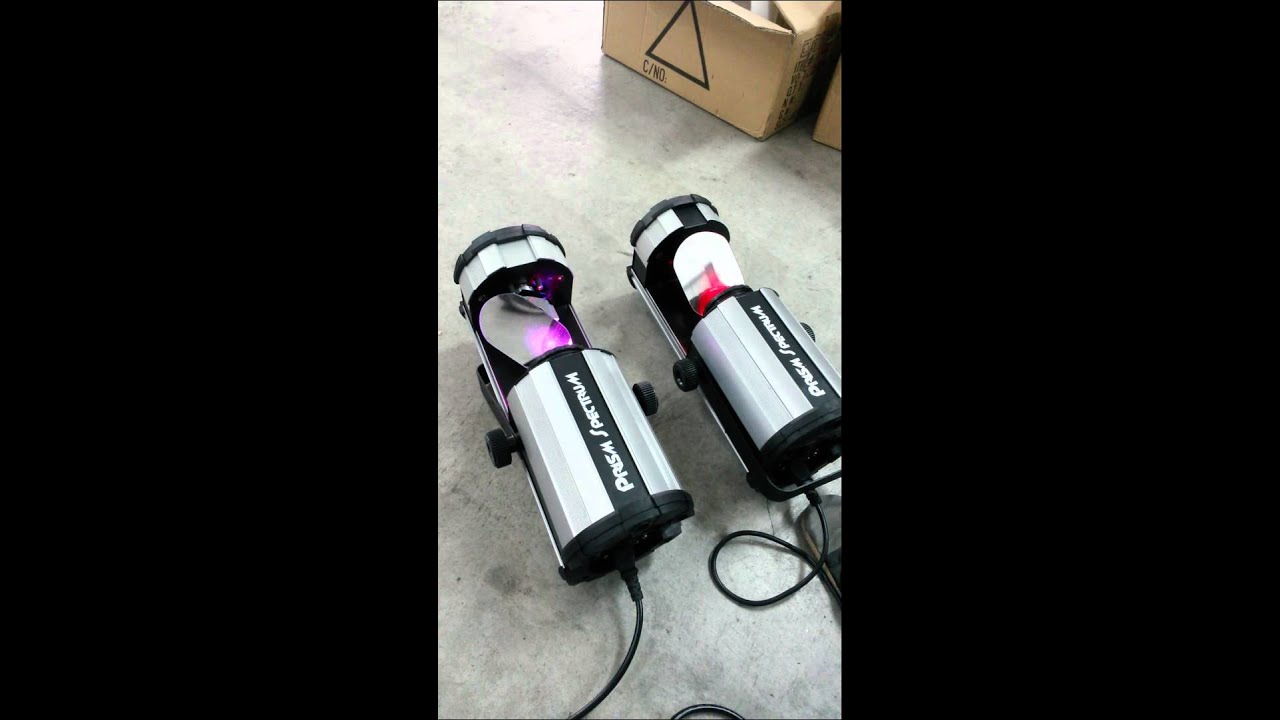 Twin LED Scanner Lights in action - YouTube