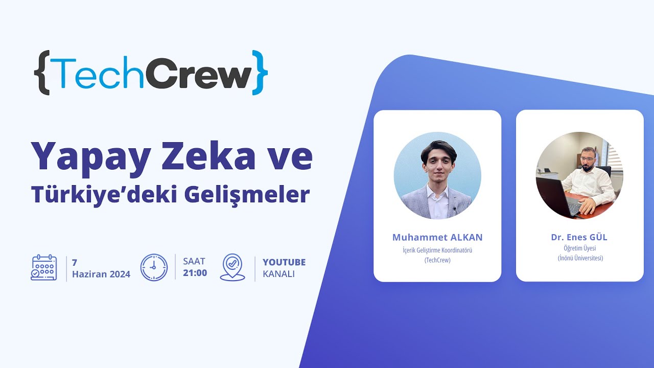 Yapay Zeka ve Türkiye’deki Gelişmeler - Dr. Enes GÜL - Muhammet ALKAN - YouTube