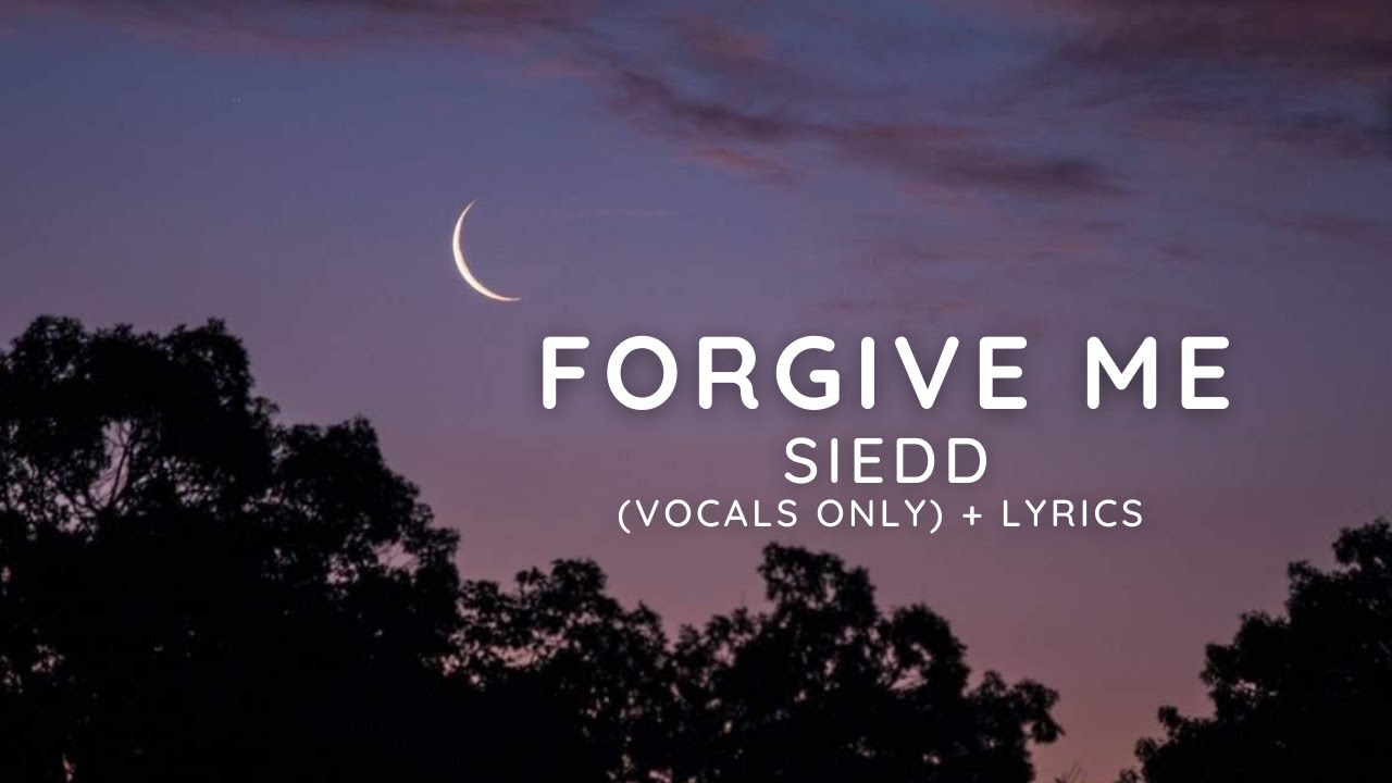 Siedd Forgive Me Vocals Only + Lyrics - YouTube
