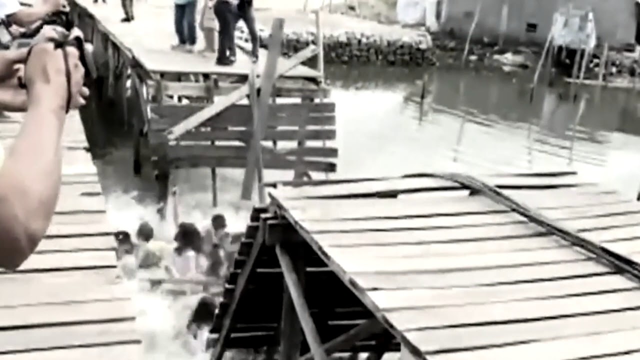 Zamboanga officials crossing a bridge get wasted - YouTube