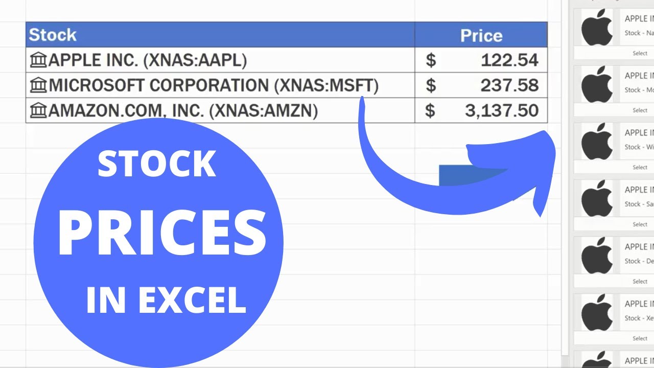 How To Get Stock Prices In Excel YouTube How To Get Stock Prices In Excel YouTube