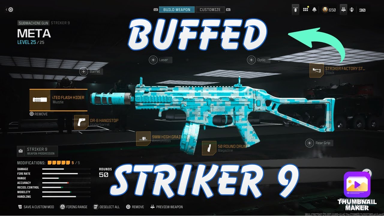 the BUFFED STRIKER 9 is *META* in WARZONE 3! 👑 (Best Striker 9 Class ...