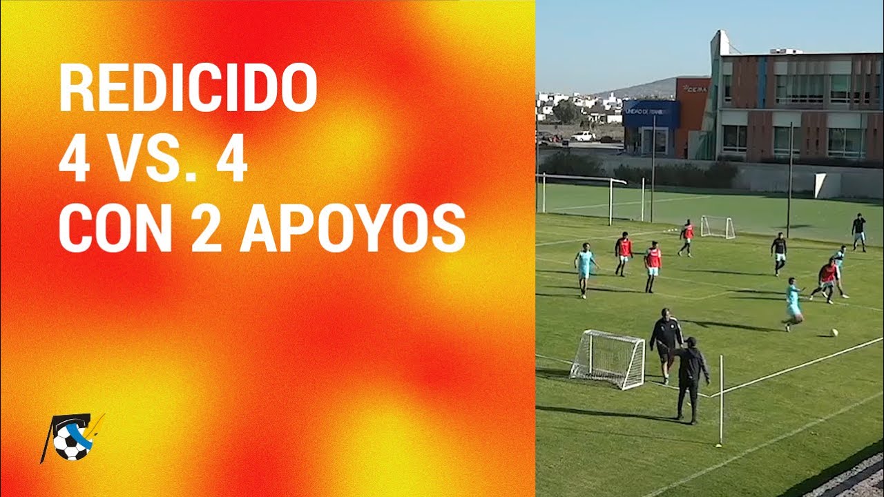Reducido 4 vs. 4 con 2 apoyos - YouTube